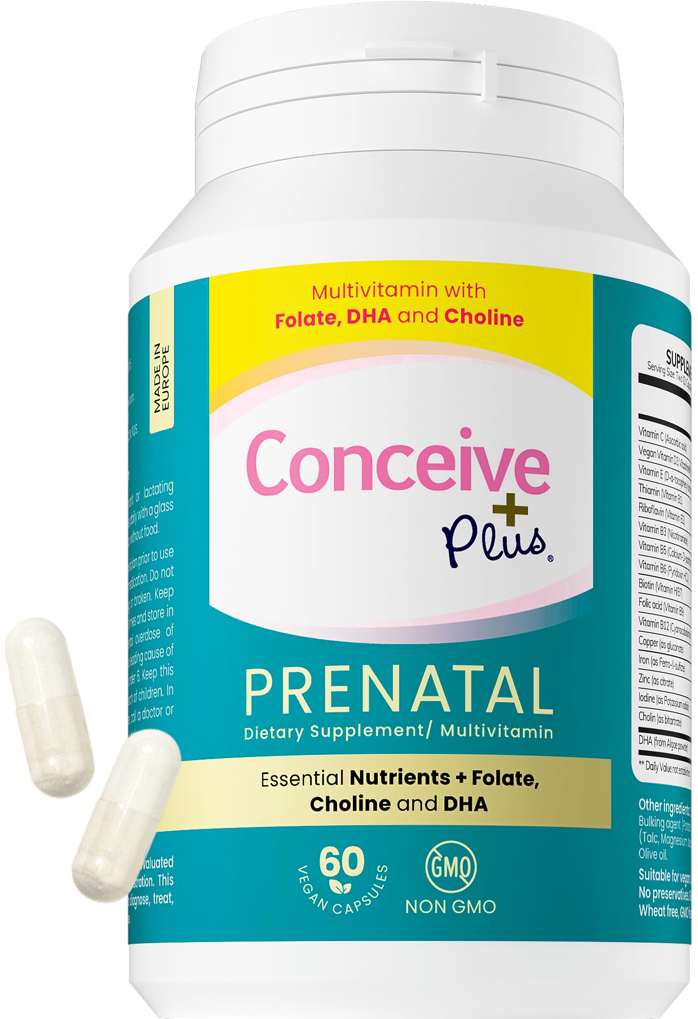 Amazon.com: Conceive Plus Prenatal Vitamins for Women Supplement ...