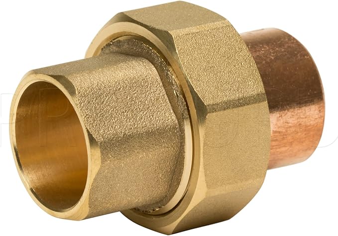 Amazon.com: PROCURU 1-Pack 1-1/2 Inch Copper Union CxC (Brass x Copper ...