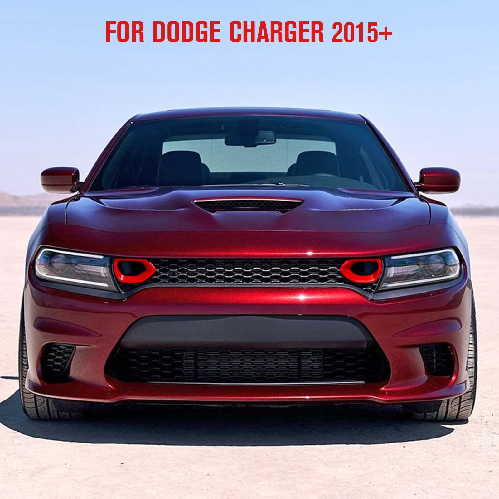 グリル Dodge Charger 2015-2020フロントバンパーセンターグリルラジエーターグリルメッシュ Grille Radiator ...