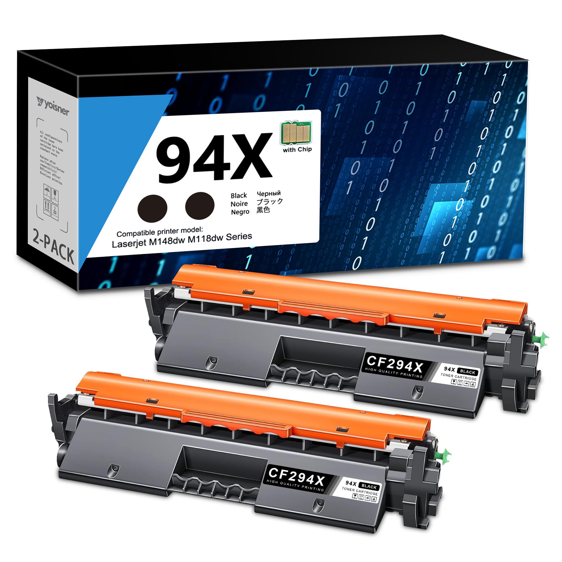 Amazon.com: 94X High-yield Black Toner Cartridge CF294X 2-Pack with ...