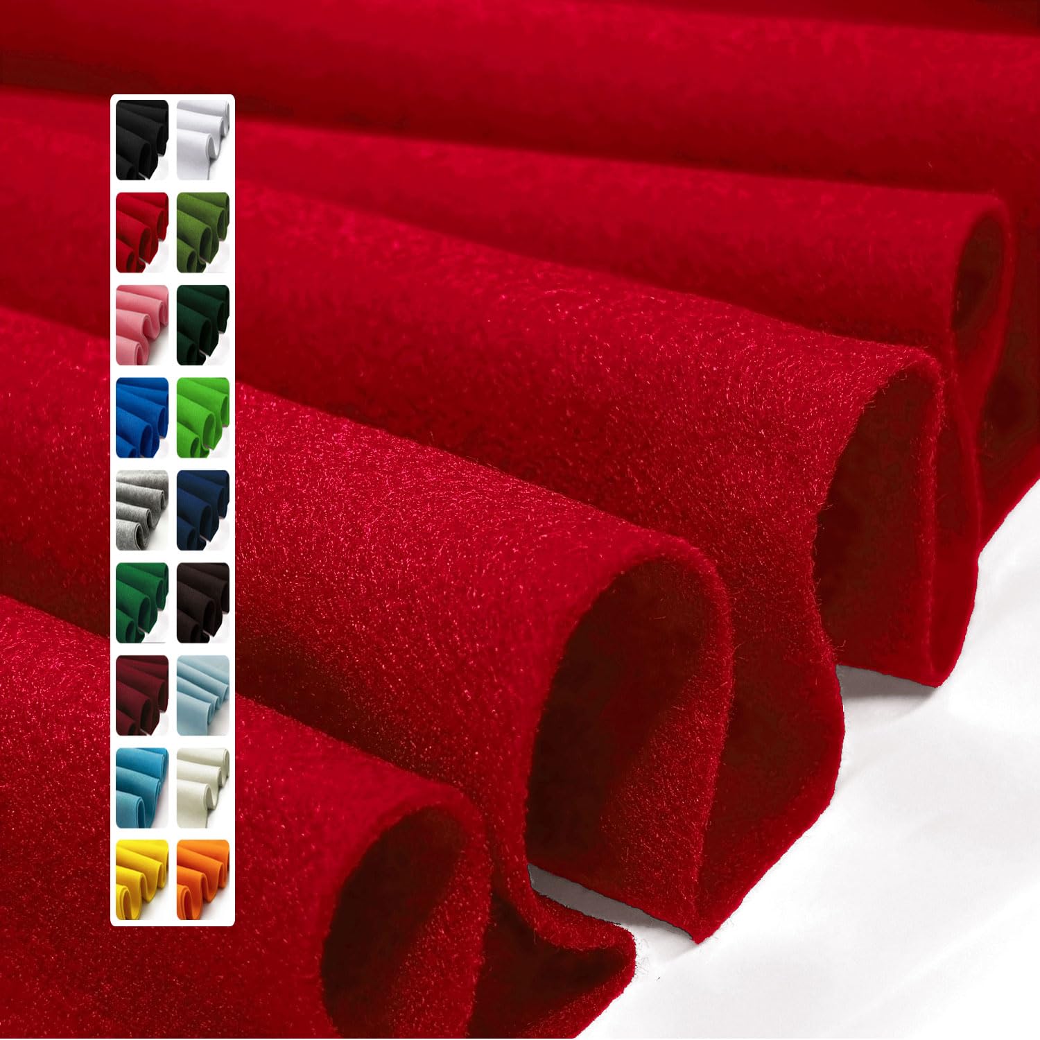 Amazon.com: Red Felt Fabric 72" X 36"(1 Yard), 1.6mm Thick Soft and ...