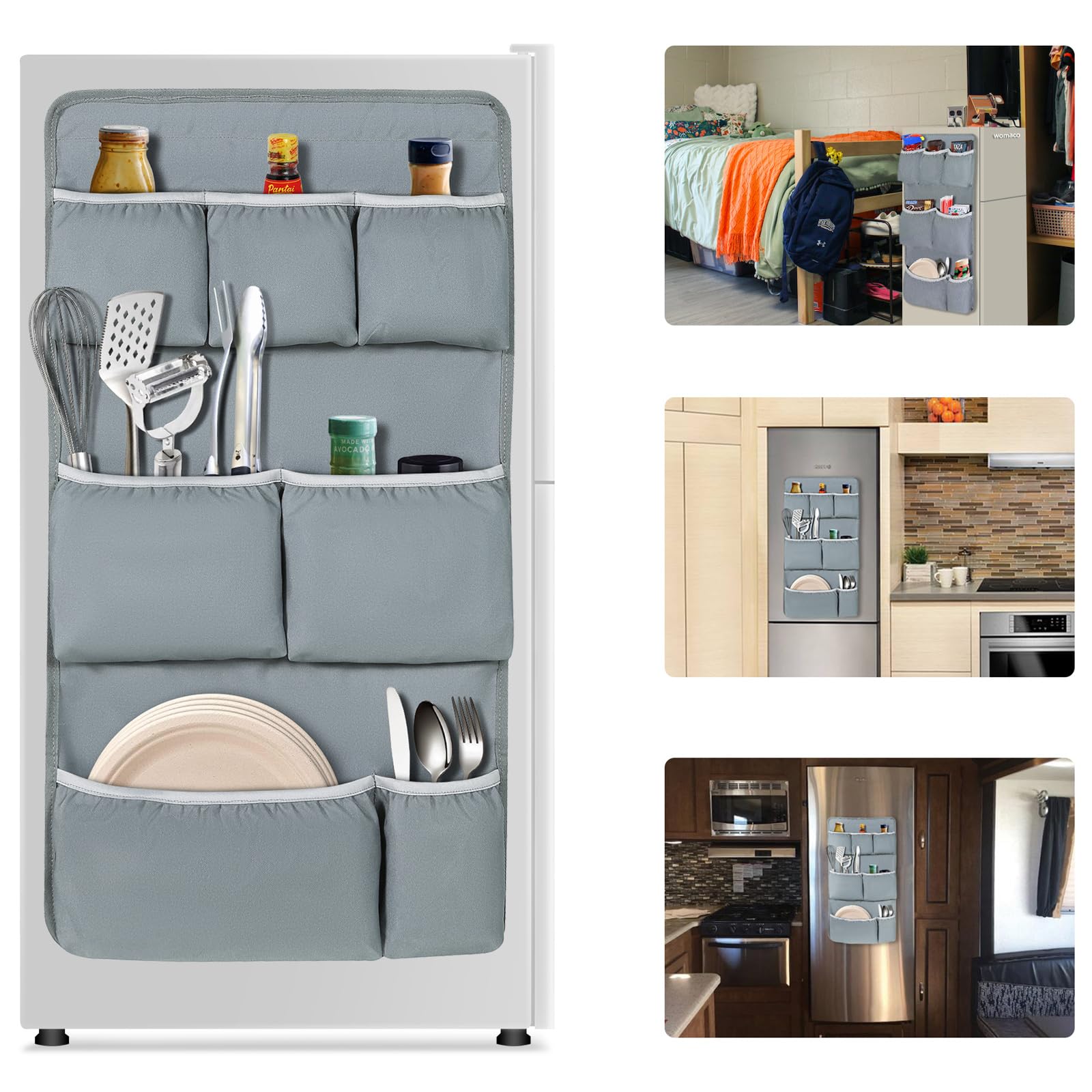 Mini Fridge Caddy Hanging Organizer College Dorm Organization Dorm