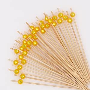 Amazon.com | YIPING 100 PCS Flower Shaped Toothpicks, Circular Bamboo ...