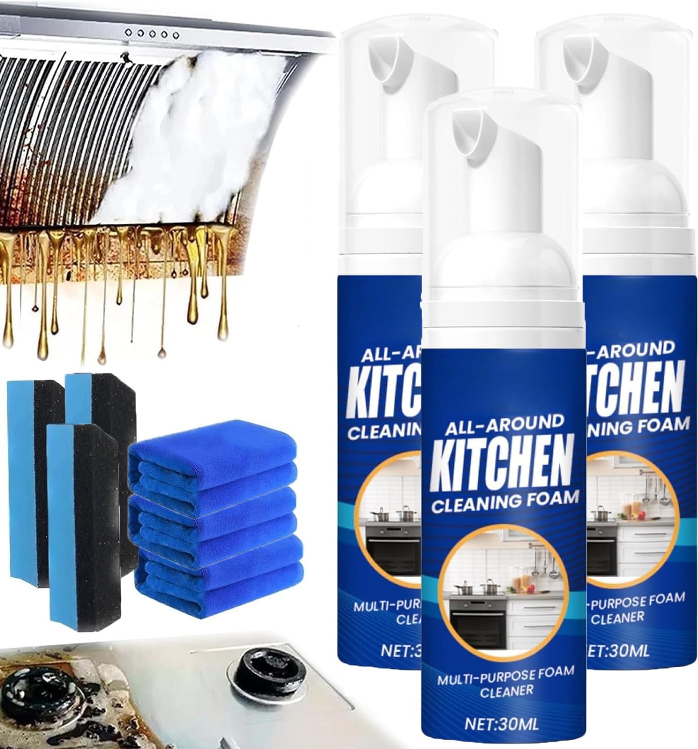 Japanese Multi-Purpose Cleaner Spray, Kitchen Foam Cleaner, Bubble ...