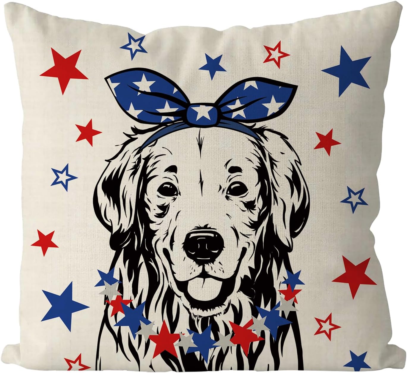 Amazon.com: QIONG MENG 4th of July Pillow Covers 18x18 Inch Golden ...