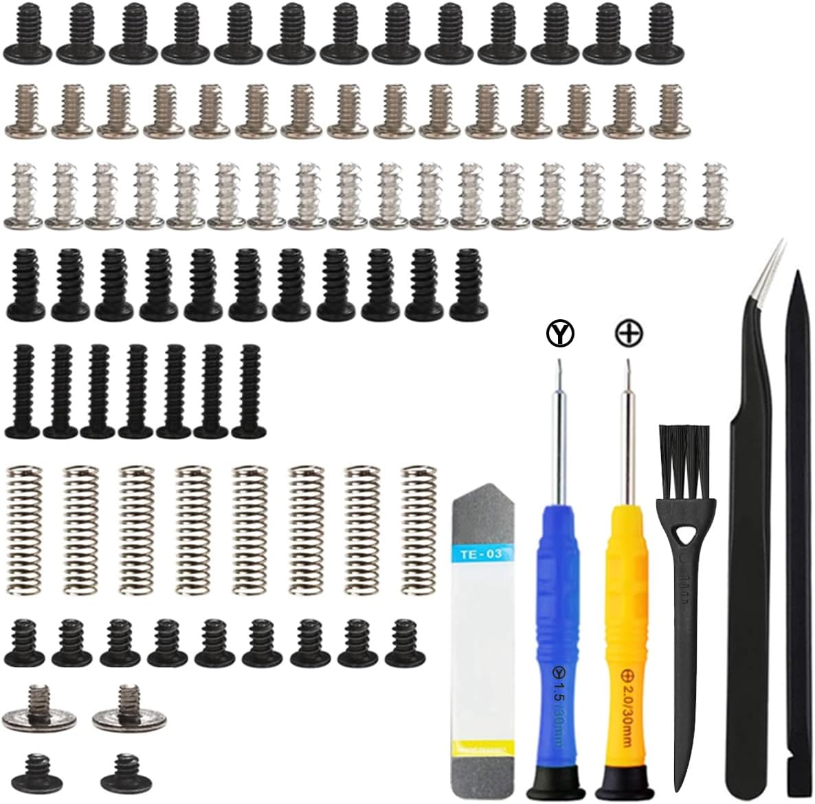 ZHUROUPU 83Pcs Complete Full Set Screws Replacement Kit for Nintendo ...