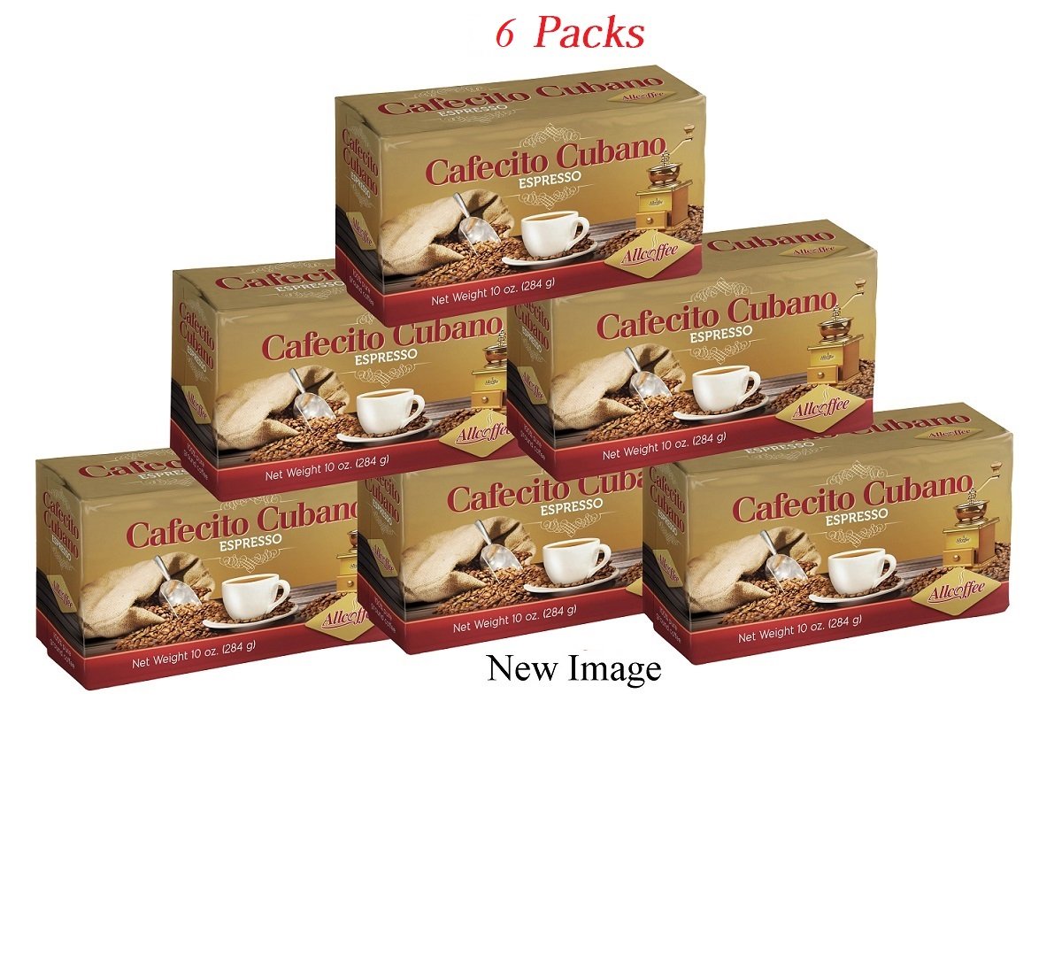 Amazon.com : Cafecito Cubano Espresso Allcoffee (6 X 10 Oz) 3.75 Lbs ...