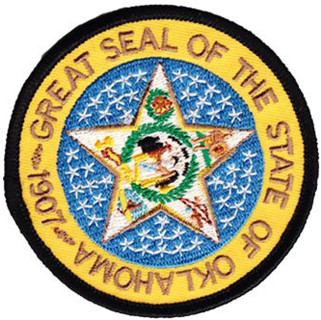 Amazon.com: Oklahoma - 3 in Round State Seal Patch : Sports & Outdoors