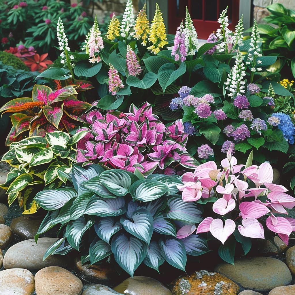 Amazon.com : 100 Mixed Hosta Jardin Perennials Lily Flower Seeds White ...