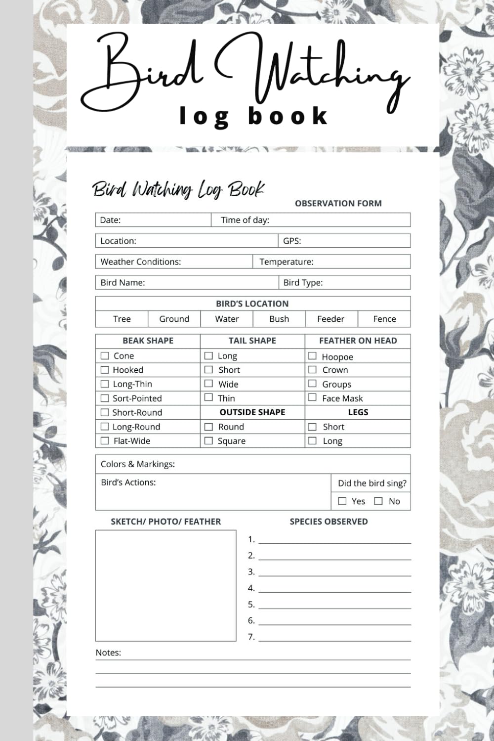 Bird Watching Logbook: Birdwatching Journal for Bird Watchers and ...