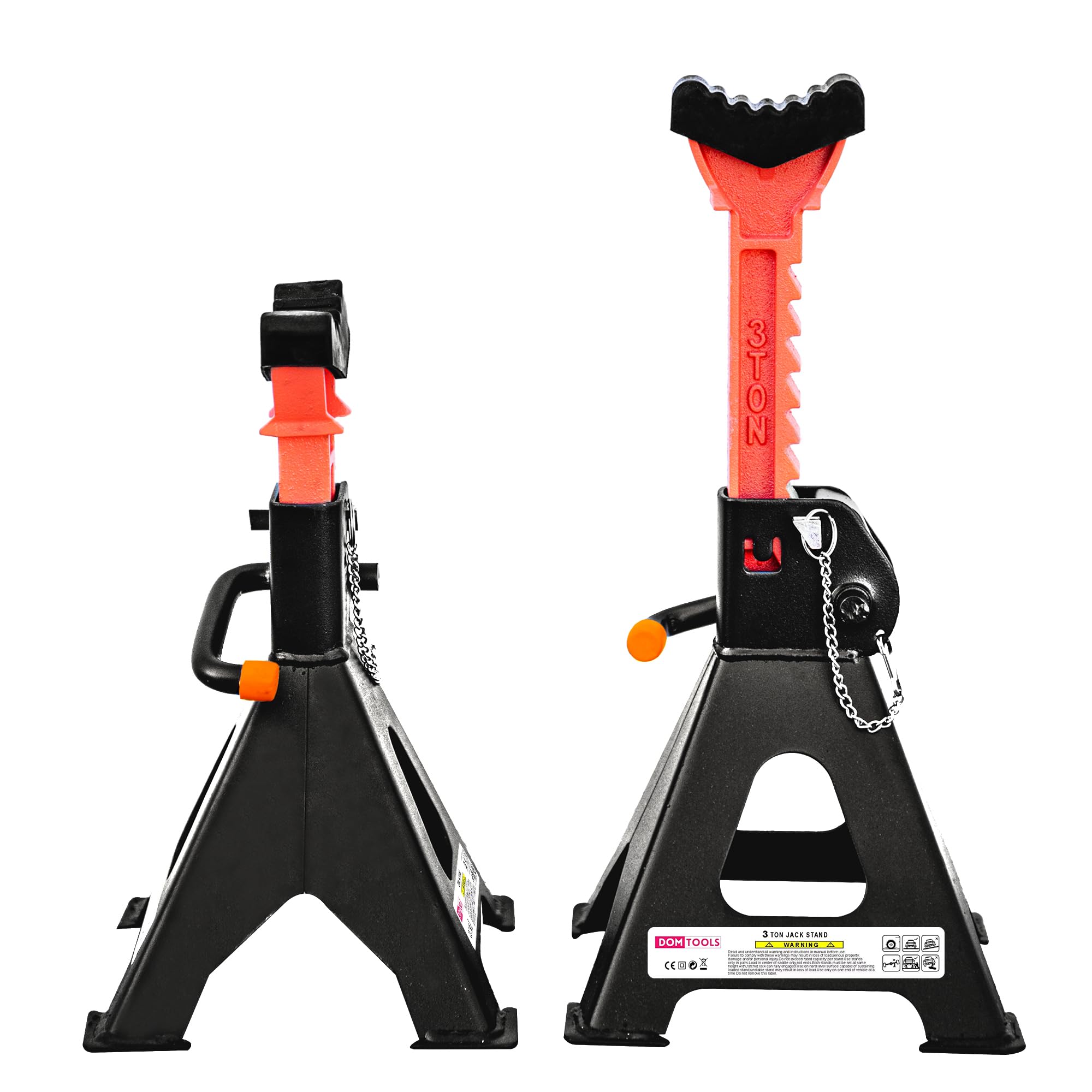 3 Ton Jack Stands with Rubber Cap and Safety Pin 6000 lbs Capacity ...