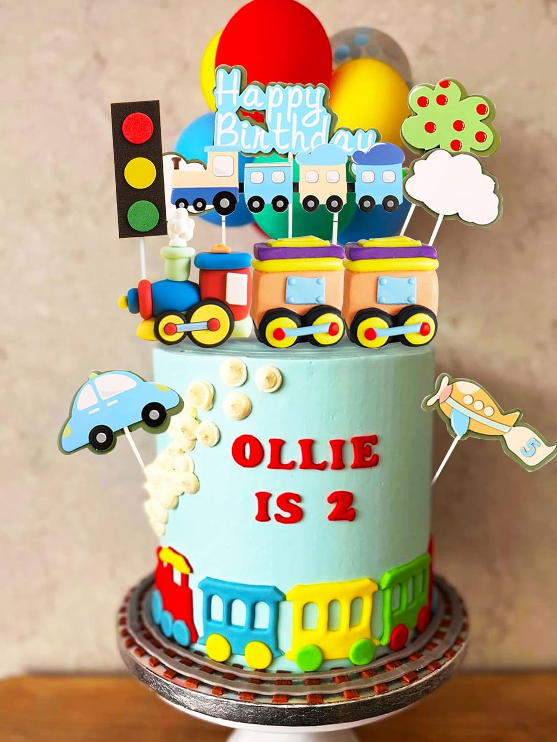 Buy 13 PCS Train Cake Topper Train Birthday Cake Decorations Train Cake ...