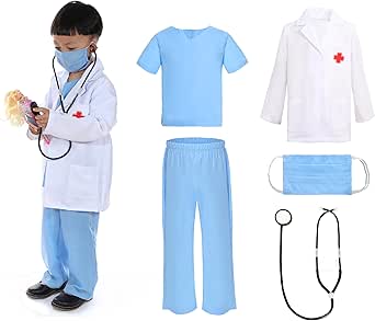 Amazon.com: Leadtex- Pretend-Play Doctor Costume for Kids,Dress up Role ...