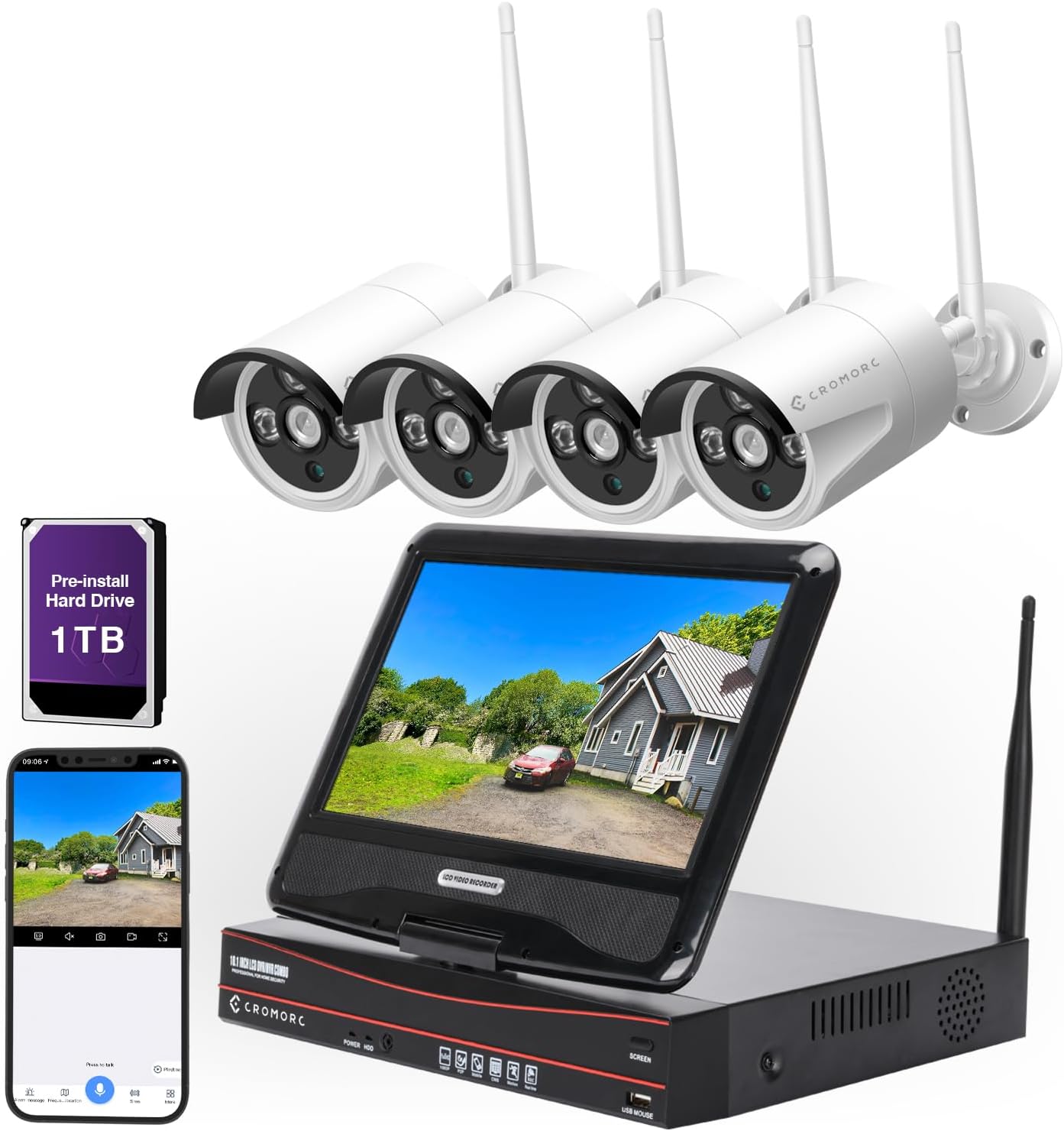 Amazon.com : Camcamp Wireless Security Camera System with 7 ...