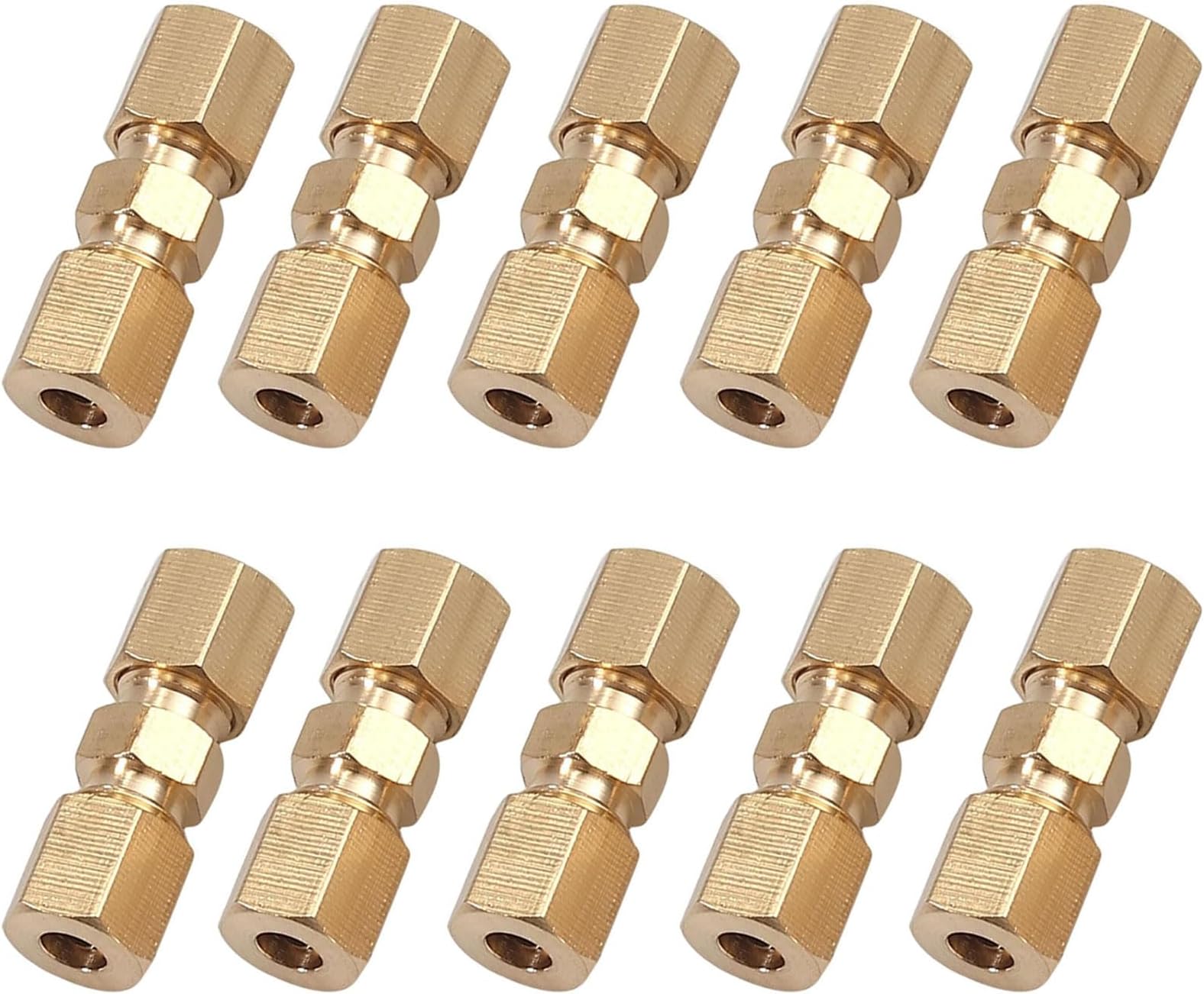 GIONAR 10Pcs 3/16" Brake Pipe Fittings, Brass Brake Line Connector ...