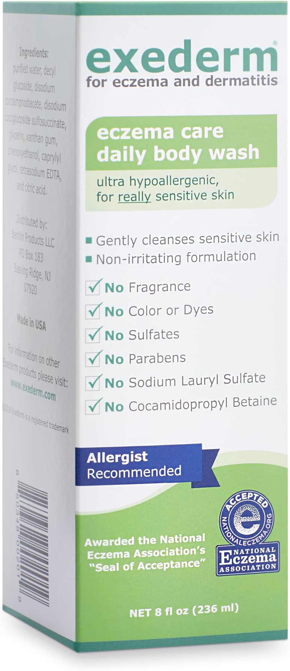 Amazon.com : Exederm Body Wash for Eczema & Dermatitis, 8 Fl Oz, Ultra ...