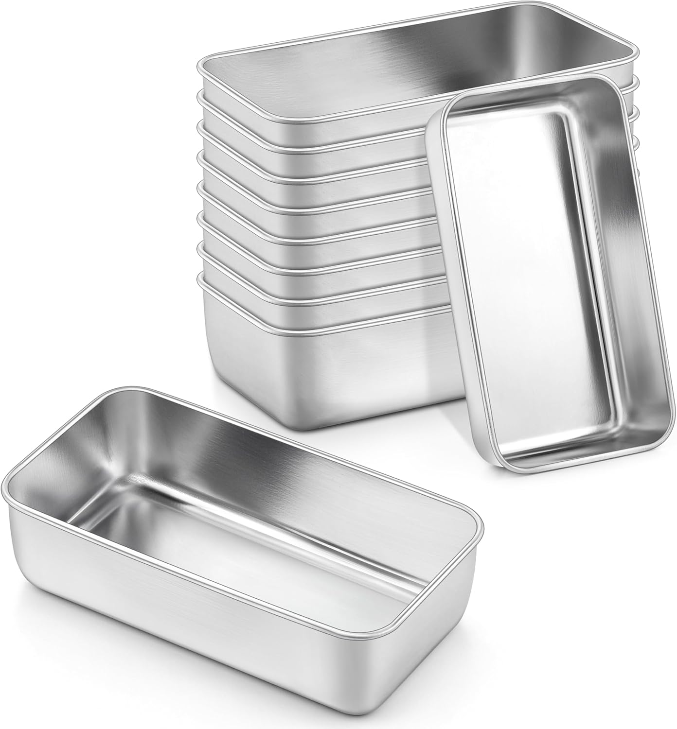 Amazon.com: Onader 9x5 Inch Loaf Pans for Baking Bread, 10 Pack ...