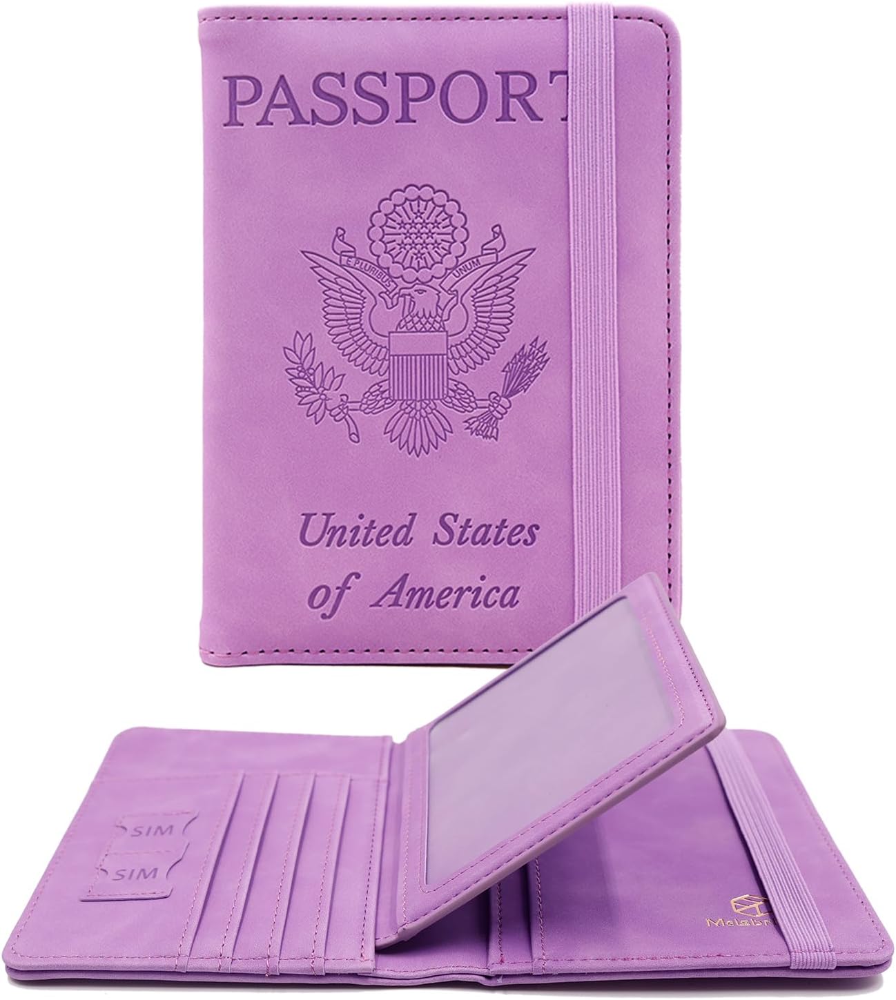 Amazon.com | Melsbrinna RFID Passport Holder for Travel, Unisex Adults ...