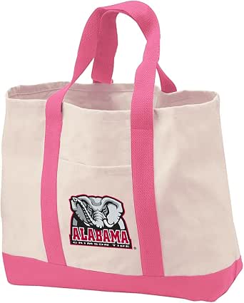 Amazon.com: Alabama Tote Bags Natural Cotton Canvas University of ...