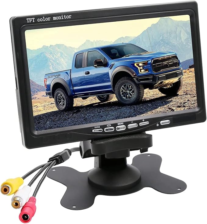 B-Qtech 7 inch HD Vehicle Backup Camera Monitor only, Rear View Reverse ...