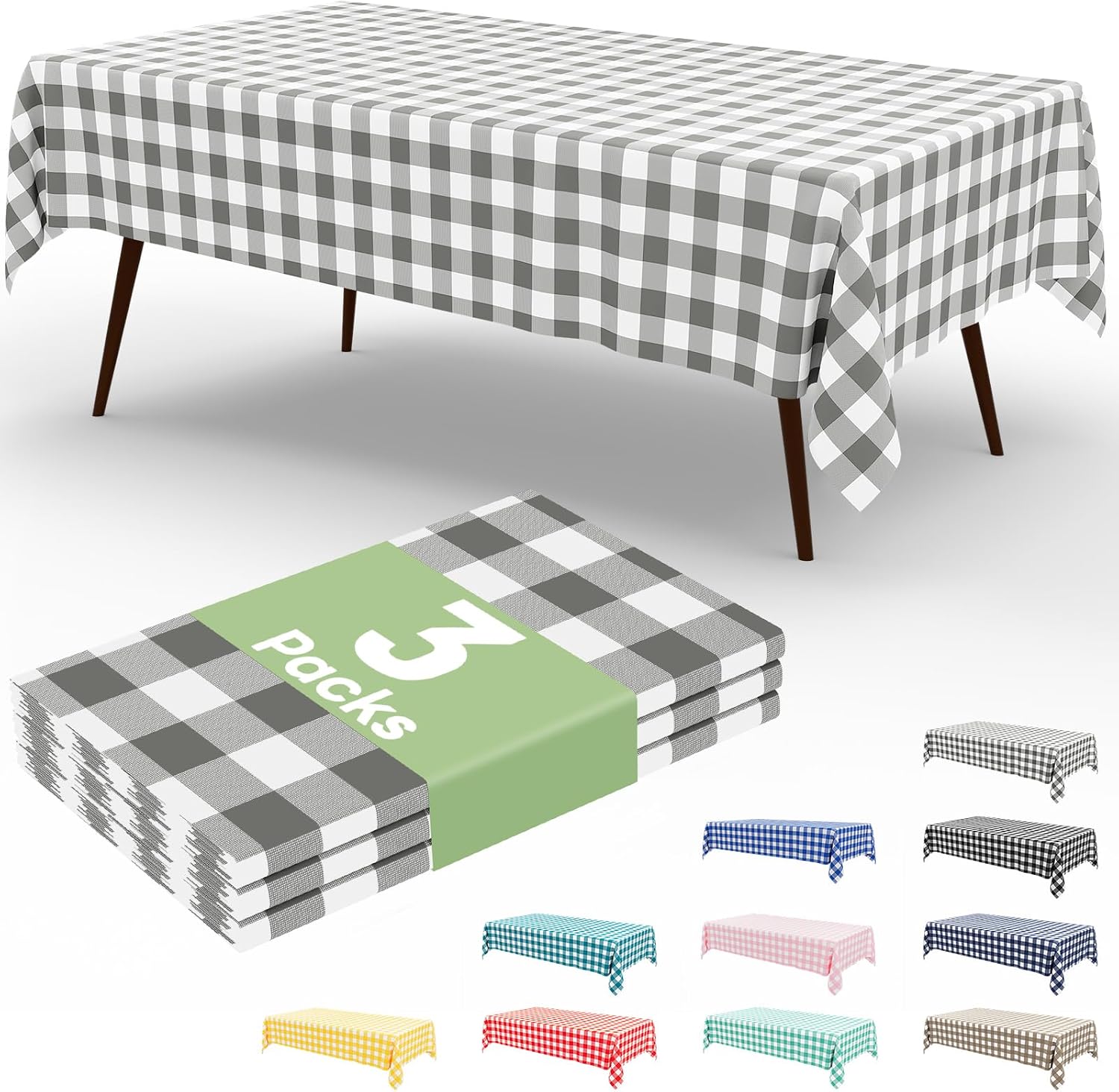 Amazon.com: misaya 3 Packs Buffalo Disposable Table Cloth, 54 x 108 ...