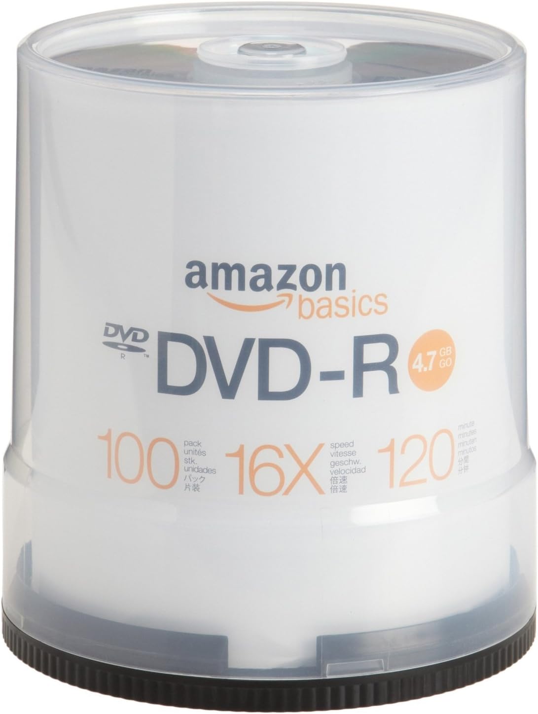 Amazon.com: Amazon Basics 4.7 gb 16x DVD-R (100-Pack Spindle) : Electronics