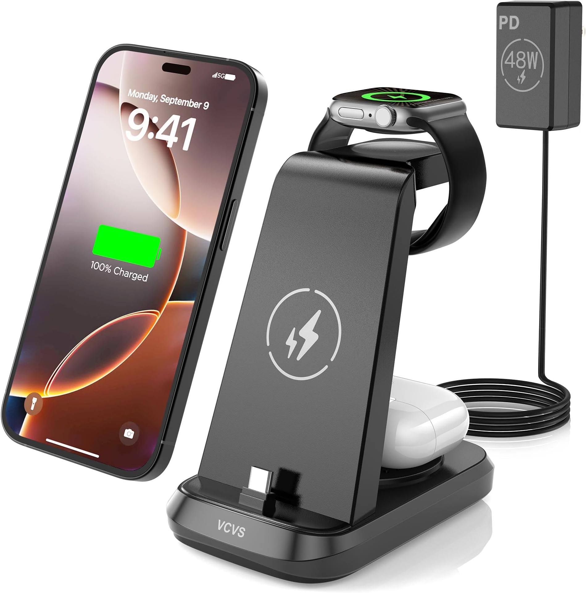 Amazon.com: 48W Super Fast 3 in 1 Charging Station for Apple Devices ...