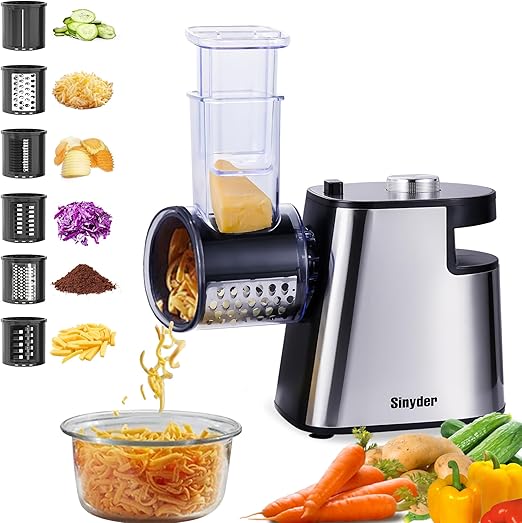 Amazon.com: Sinyder Electric Cheese Grater Upgraded, 250W Cheese ...