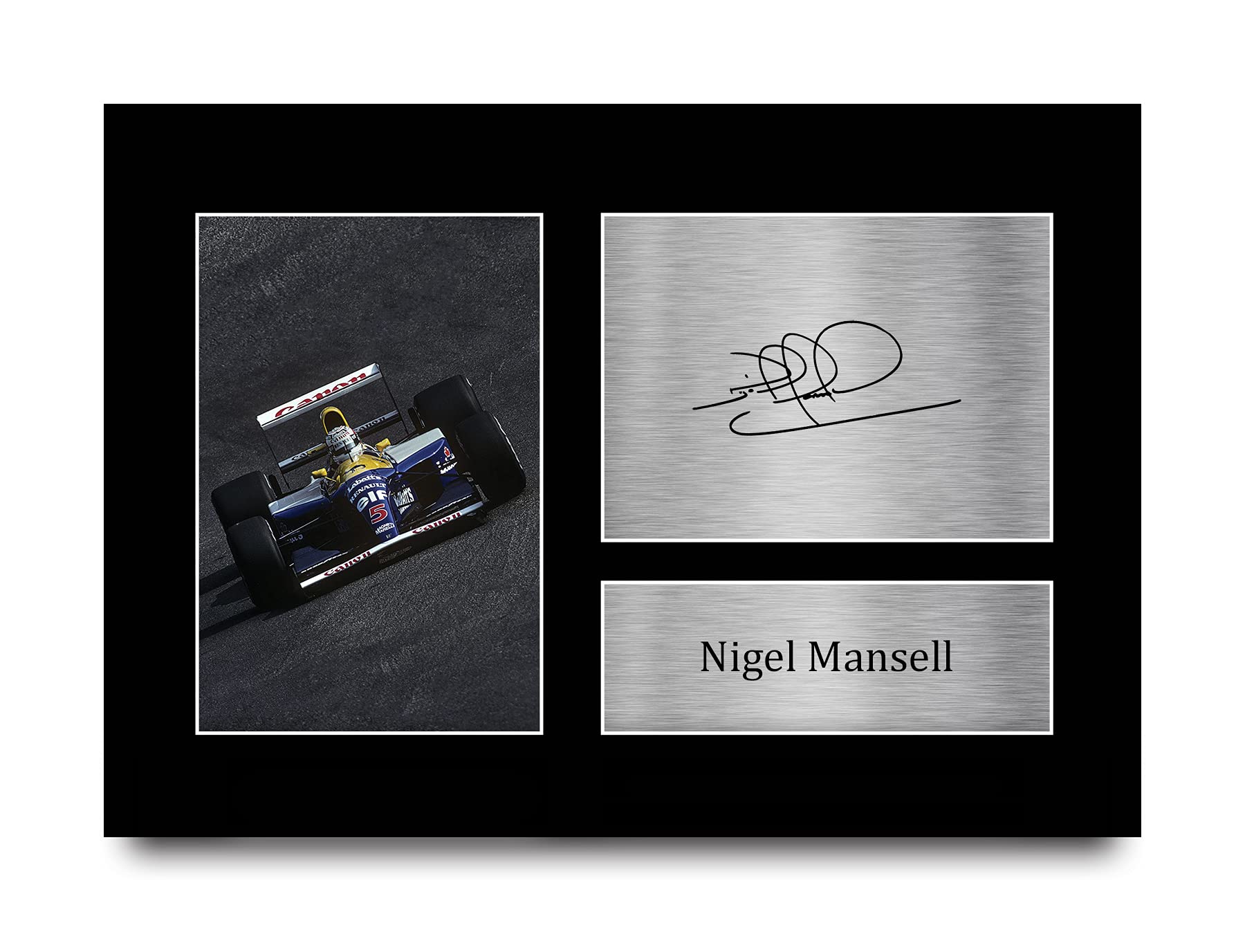 HWC Trading A4 Nigel Mansell Formula 1 Gifts Printed Signed Autograph ...