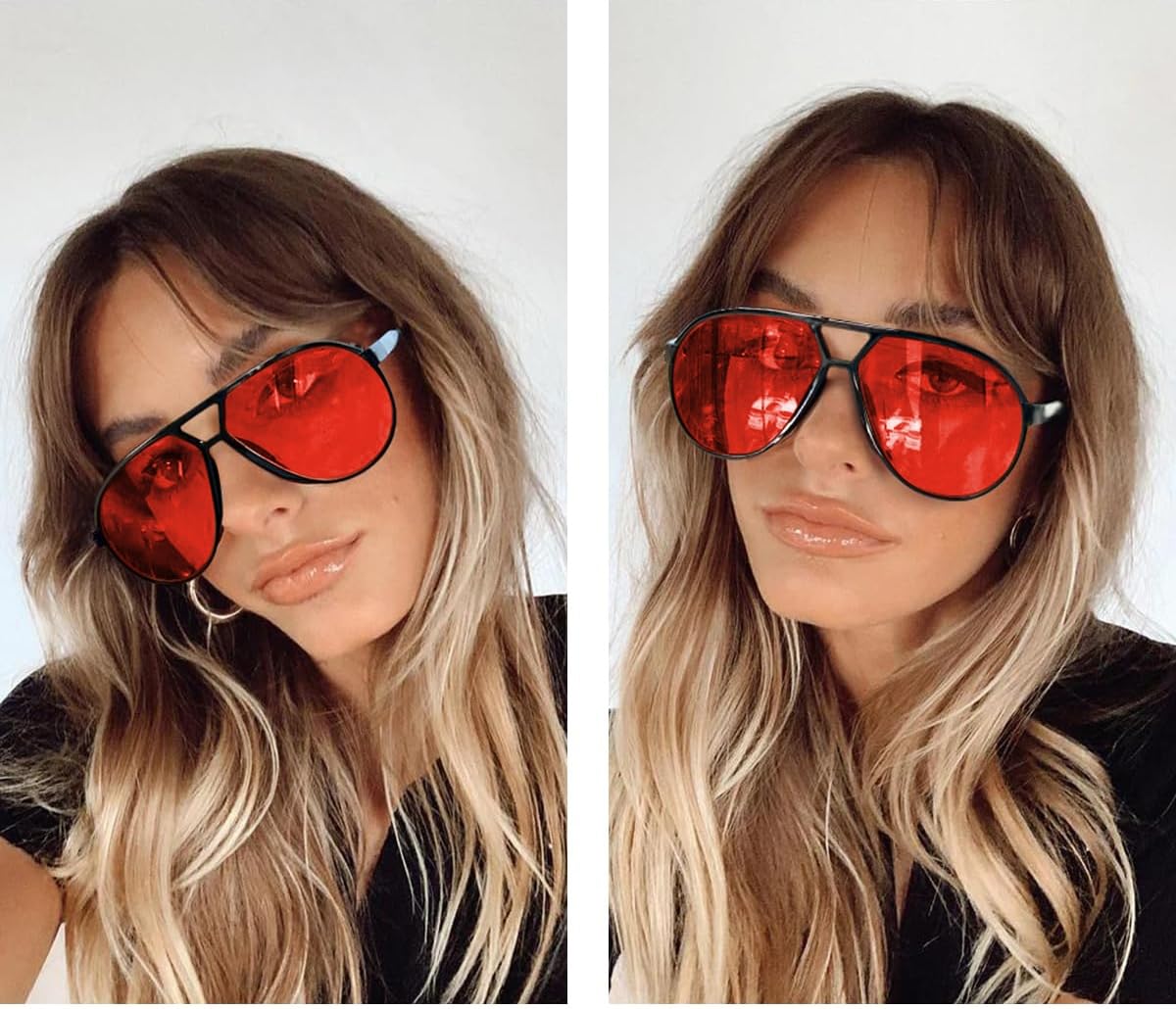 Snapklik.com : Retro Aviator Sunglasses For Women Men Oversized Classic ...