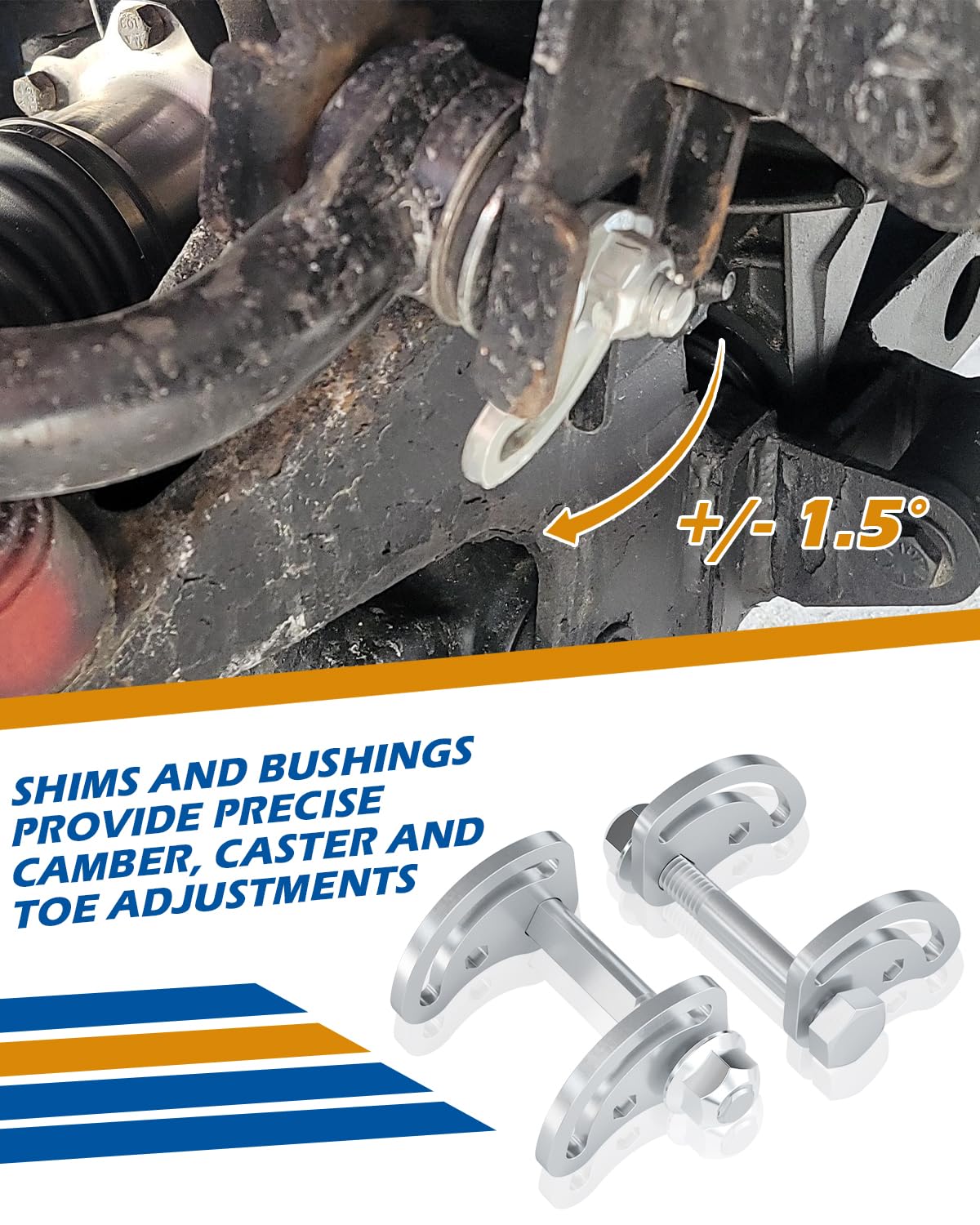 Snapklik.com : Dynofit Camber Kit For Silverado/Sierra 1500 2500, Upper ...