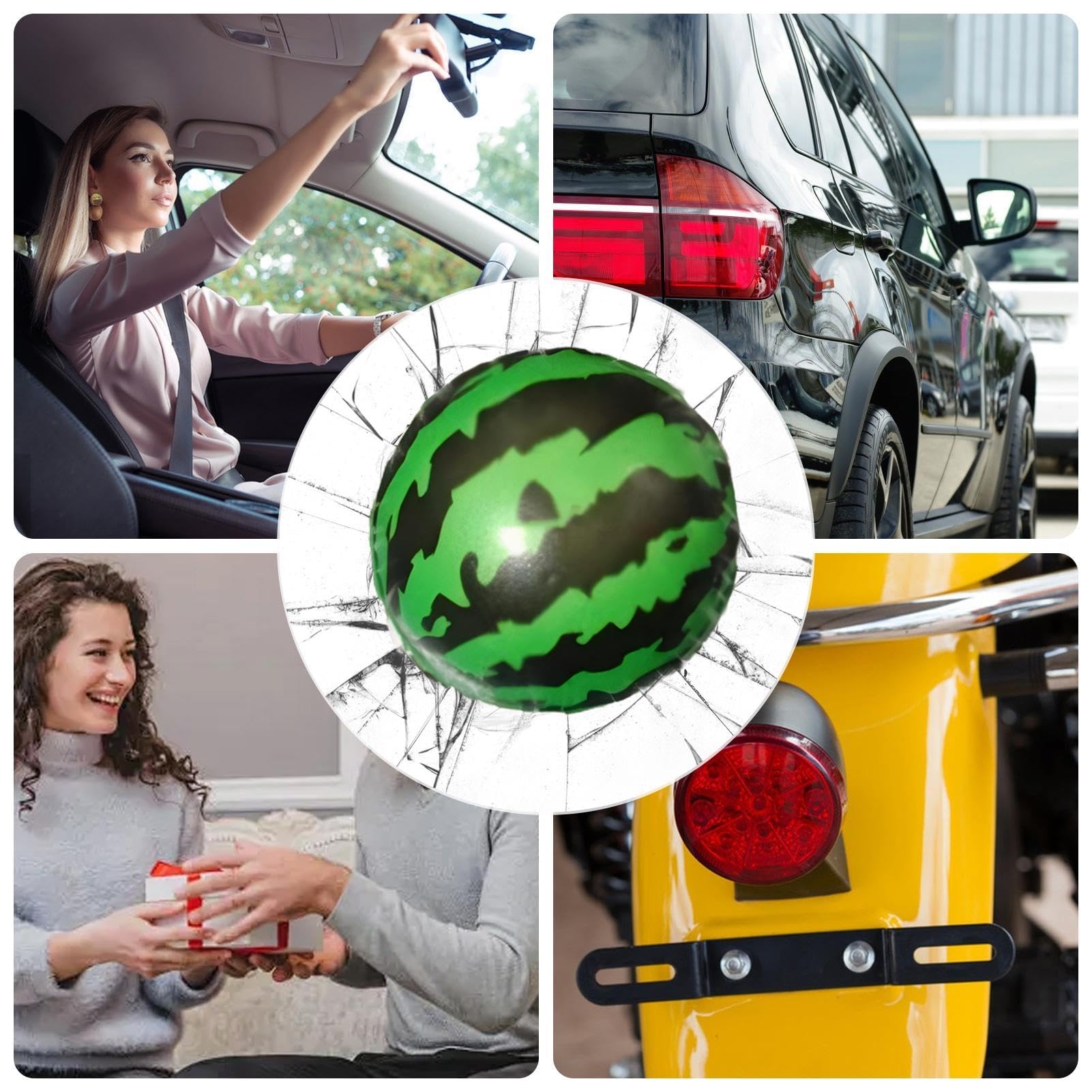 Adesivo Per Finestra In Vetro Rotto Simulazione 3D Golf / Baseball