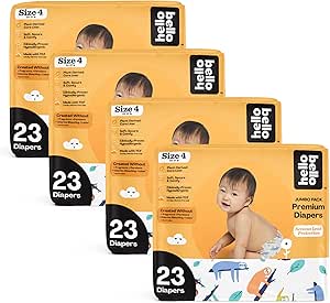 Amazon.com: Hello Bello Baby Diapers - Size 4 - Sleepy Sloths - 92 ...