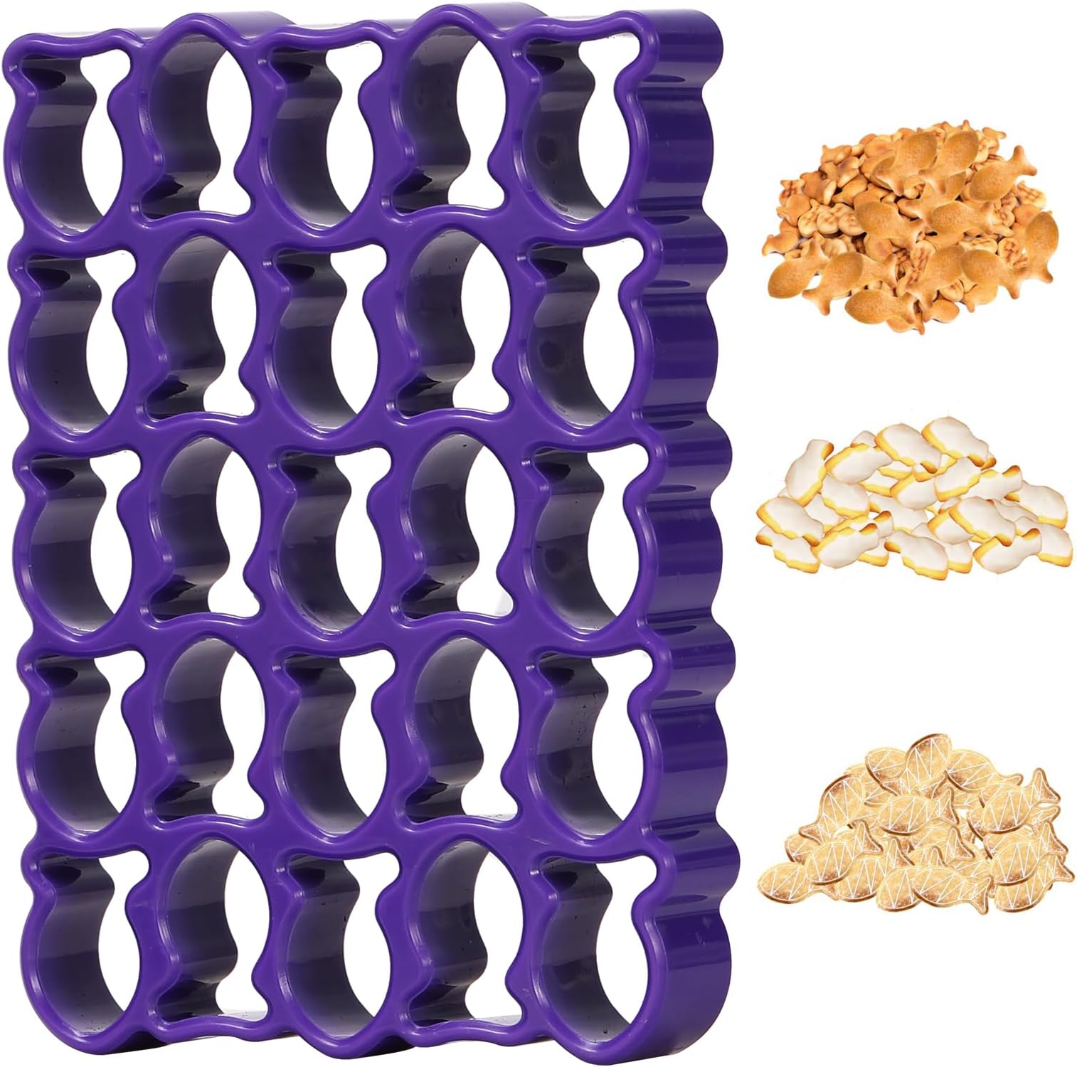 Amazon.com: Gold Fish Cracker Cookie Cutter 25 Cavity Mini Plastic Fish ...