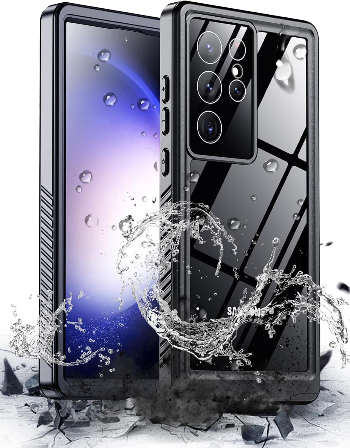 Amazon.com: Hualele for Samsung Galaxy S23 Ultra Case Waterproof, Built in Lens & Screen ...