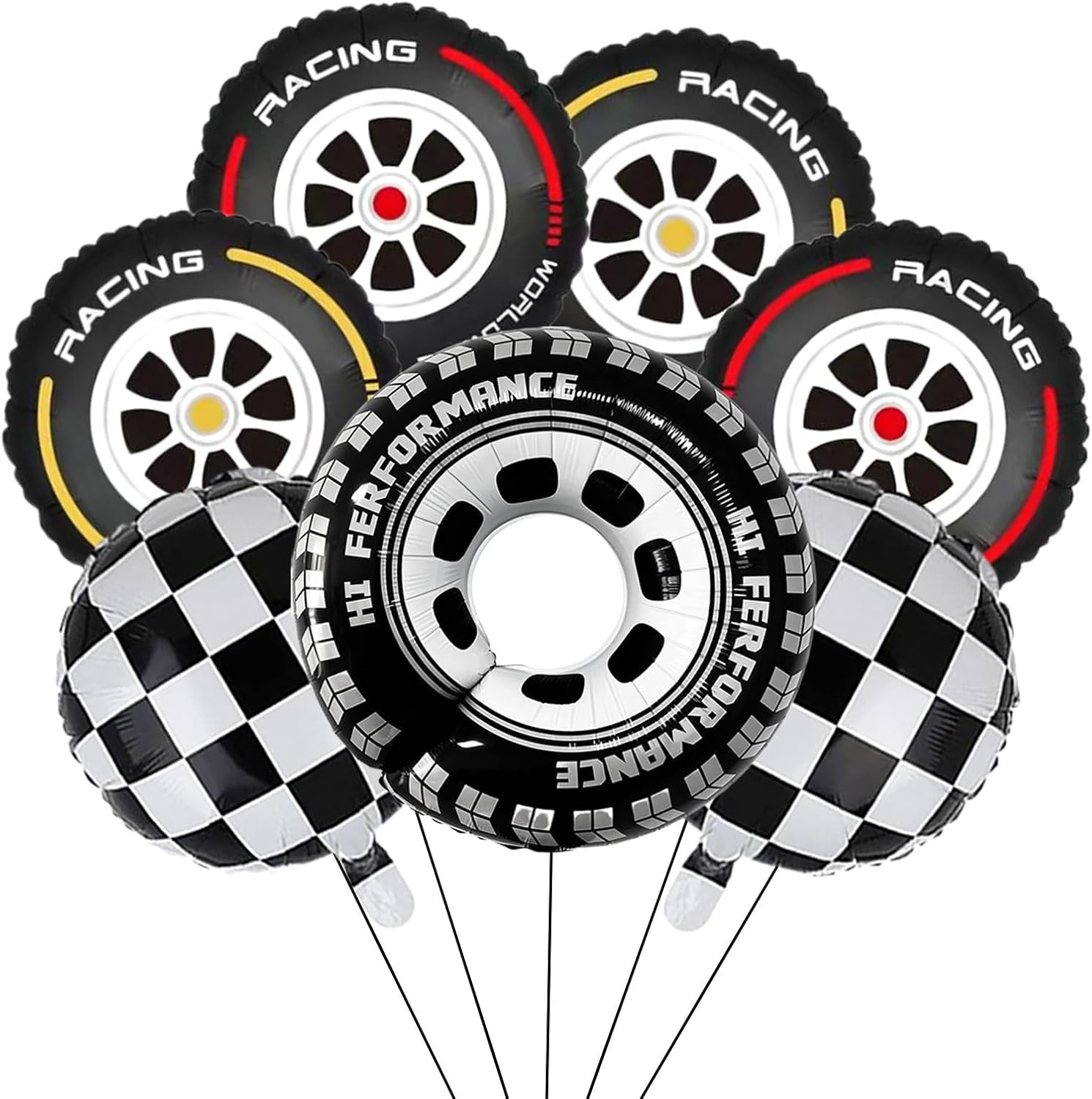 Amazon.com: Eostankr Tire Balloons, Race Car Wheel Balloons, Racing ...