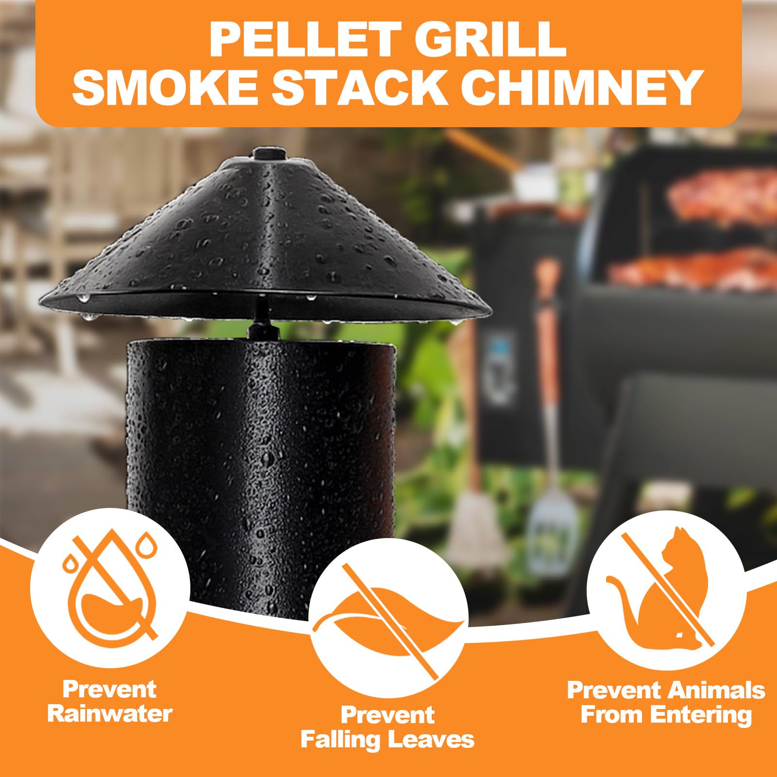 Snapklik.com : Pellet Grill Smoke Stack Chimney Replacement For Pit ...