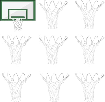 8 Pieces Mini Basketball Net Small Heavy Duty Basketball Nets ...