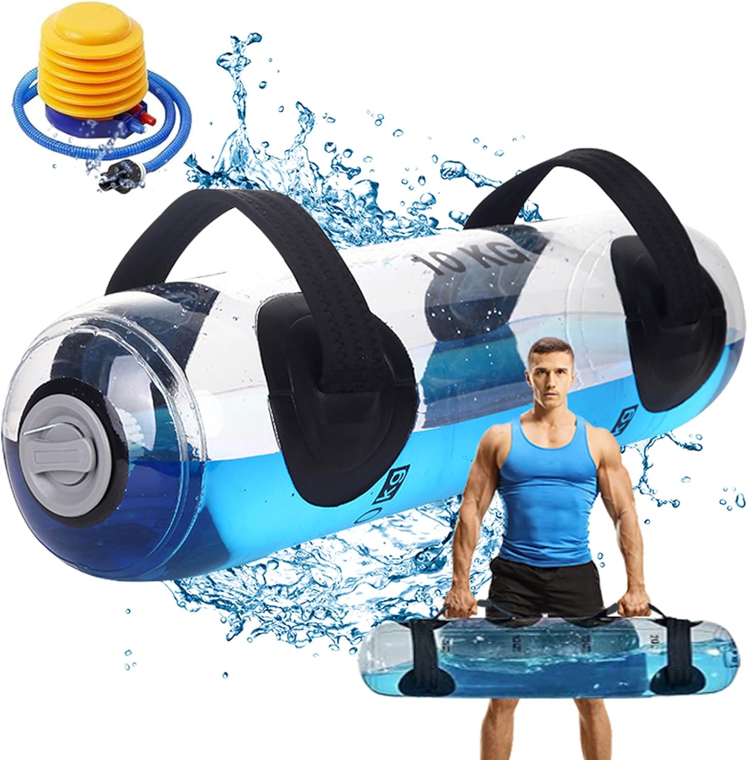 Amazon | YAYAMIYA ウォーターバッグ 体幹トレーニング 筋トレ器具 5/10/15kg 20kg 35kg ポンプ付 ウォーターダンベル 器具 重心移動 コアトレーニング 男女 ...