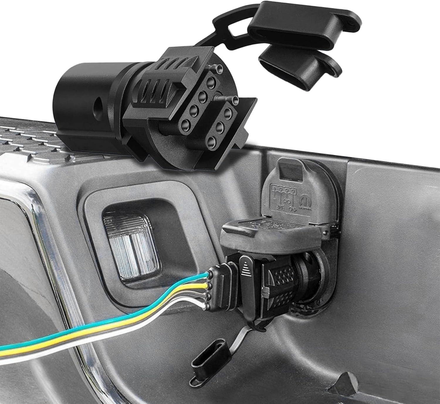 Amazon.com: Zufoty Trailer Plug Adapters, 2-in-1 Flat Blade Trailer, 7 ...