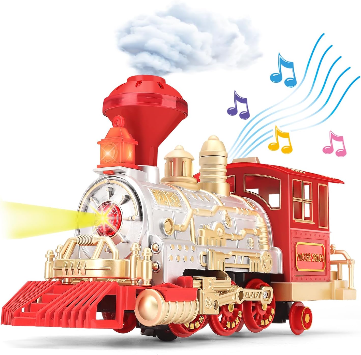 Amazon.com: XINGYING Large Train Toy for Boys, Electric Train W/Steam ...