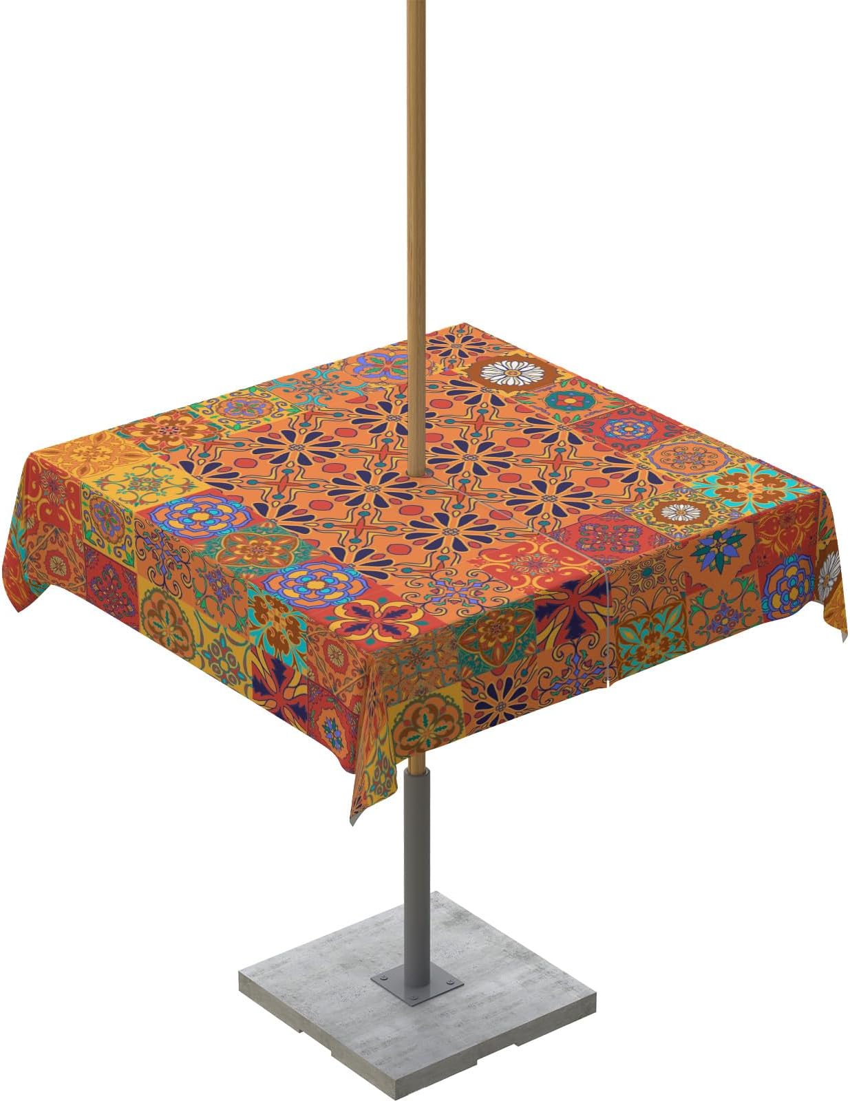 Amazon.com: Millxiu 54x54 inch Square Table Covers Water Sea Outdoor ...