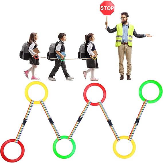 Amazon.com: Shappy 6 Pcs Walking Rope for Preschool with Handles ...