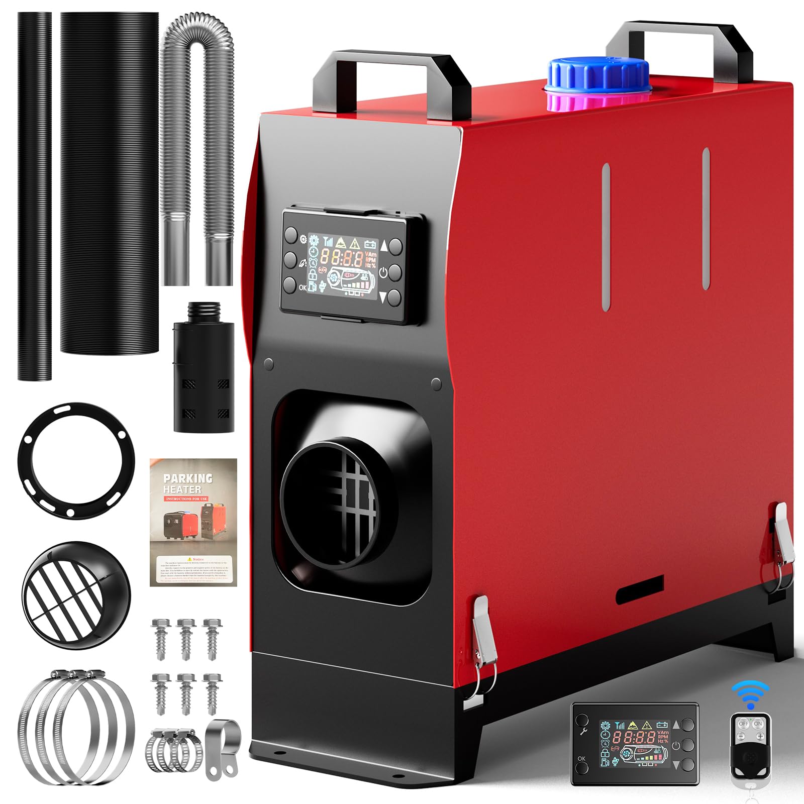 CHEEKOAUTO Diesel Heater,All in One Truck Heater,12V 8KW Diesel Air ...