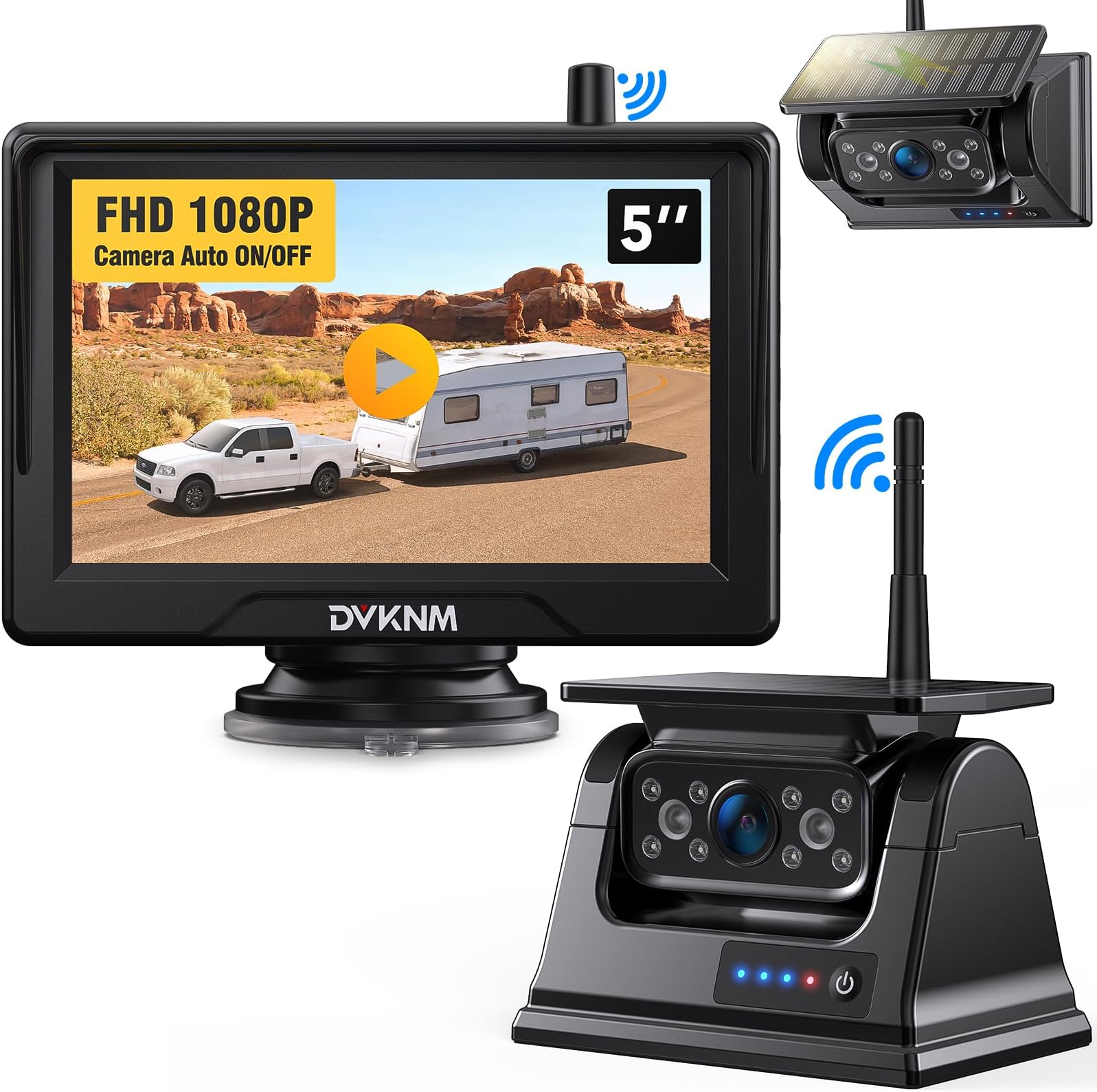 Amazon.com: Magnetic Solar Wireless Backup Camera: 7" Portable 1 Min Easy Install Scratch-Proof ...