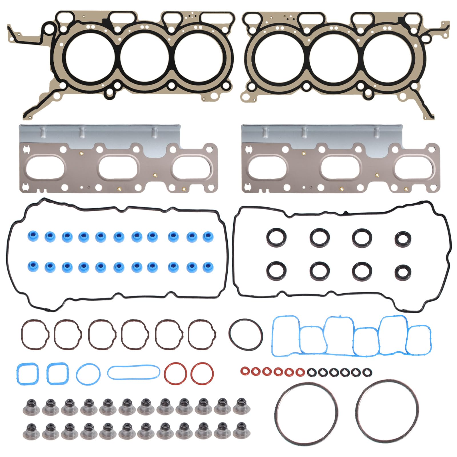 Amazon.com: AUCERAMIC HS26487PT Cylinder Head Gasket Set Fit for Ford ...