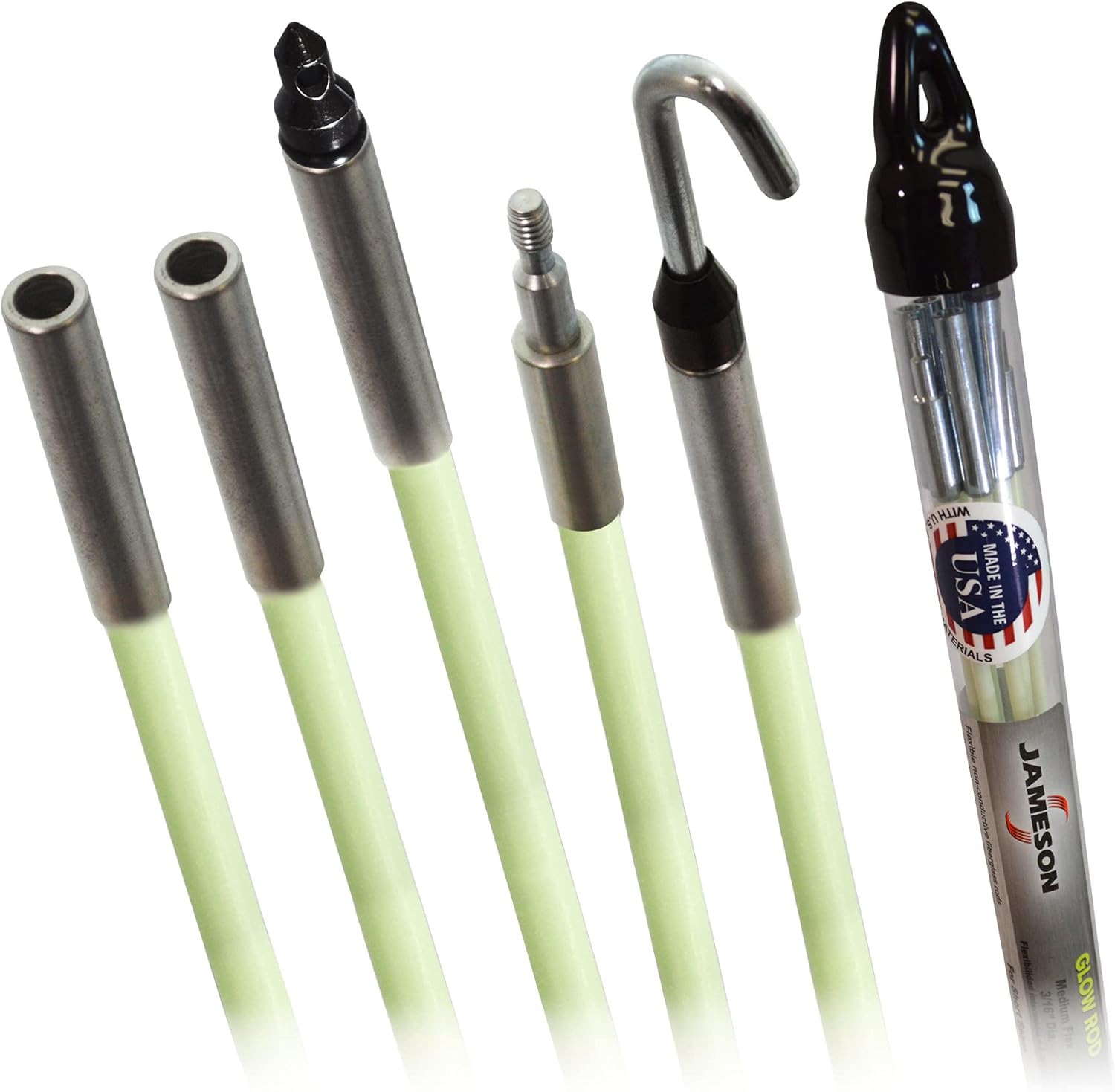 Jameson 7-36-23T Glow Rod Wire Electrical Fishing Kit with 24 Total ...