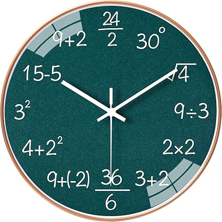 Amazon.com: Timelike Math Clock, Unique Wall Clock Modern Design ...