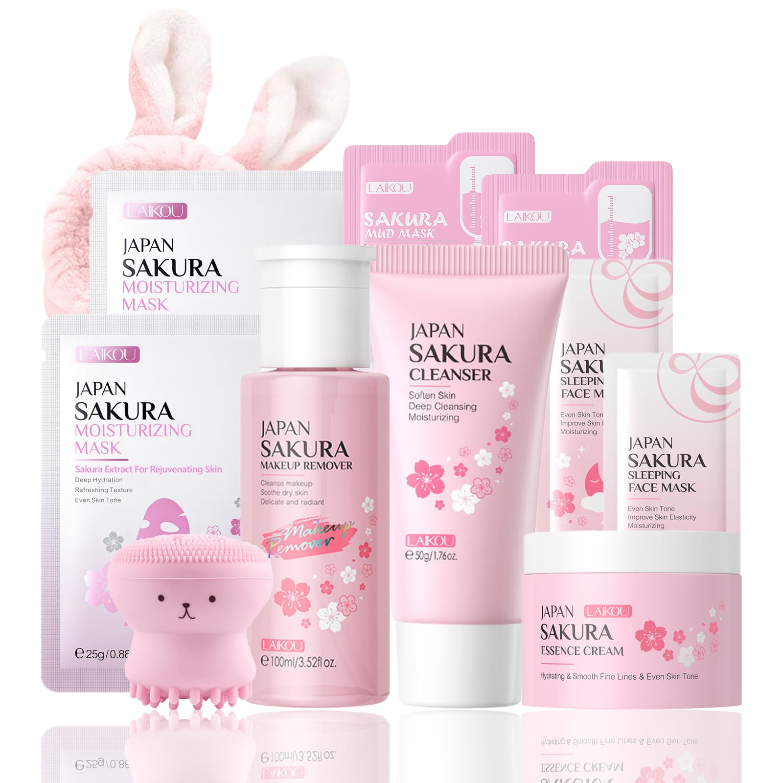 Sakura Facial Kit - 11PCS Skincare Set - Gifts for Teenage Girls ...