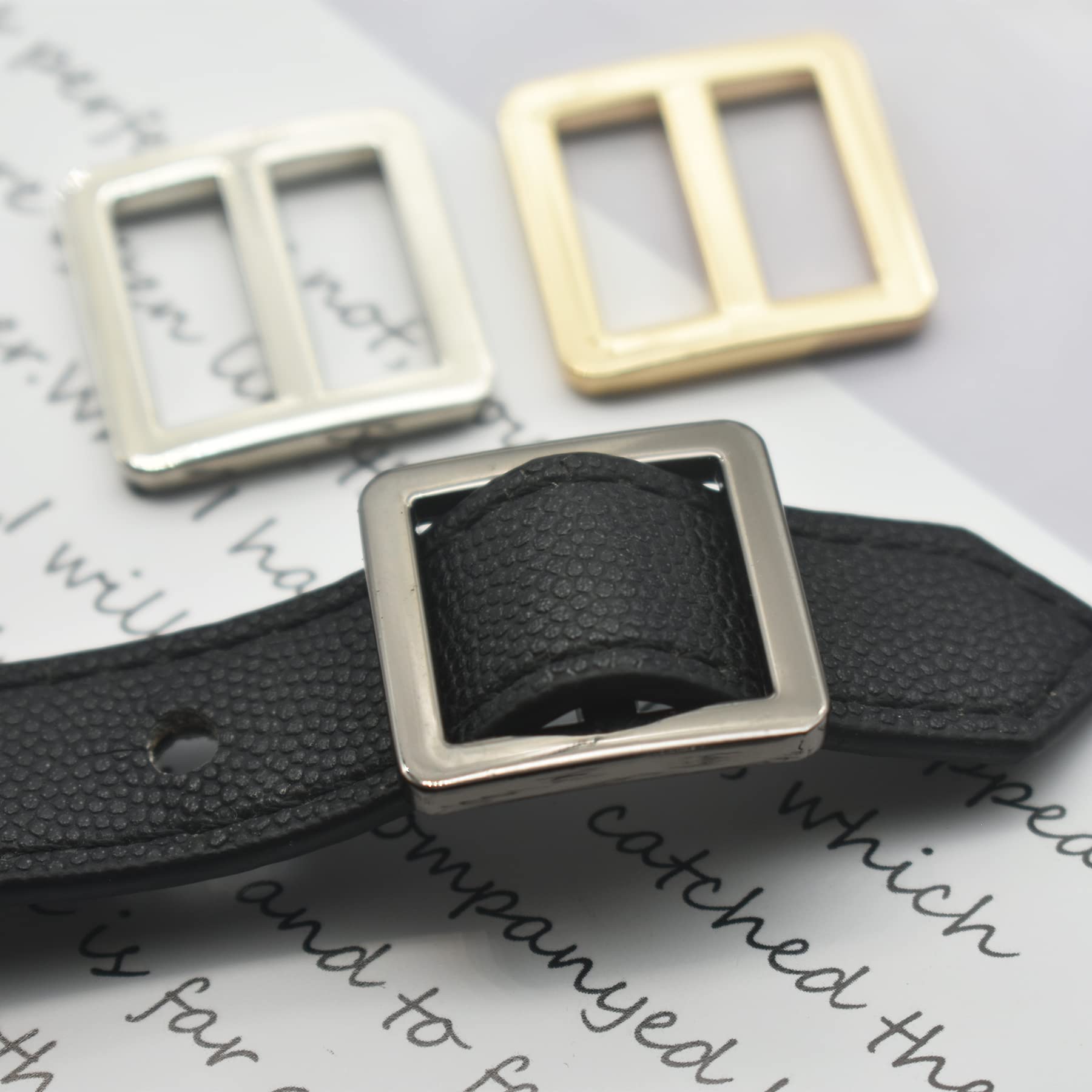 Snapklik.com : 10 Pcs 1 Inch Alloy Metal Flat Slider Buckle Dual Belt ...